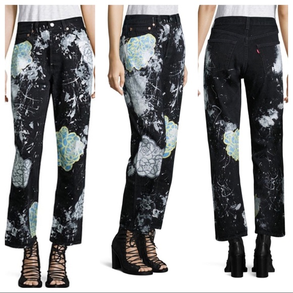 Levi's | Jeans | Hp Levis Vintage Splatter Rose Boyfriend Jeans | Poshmark